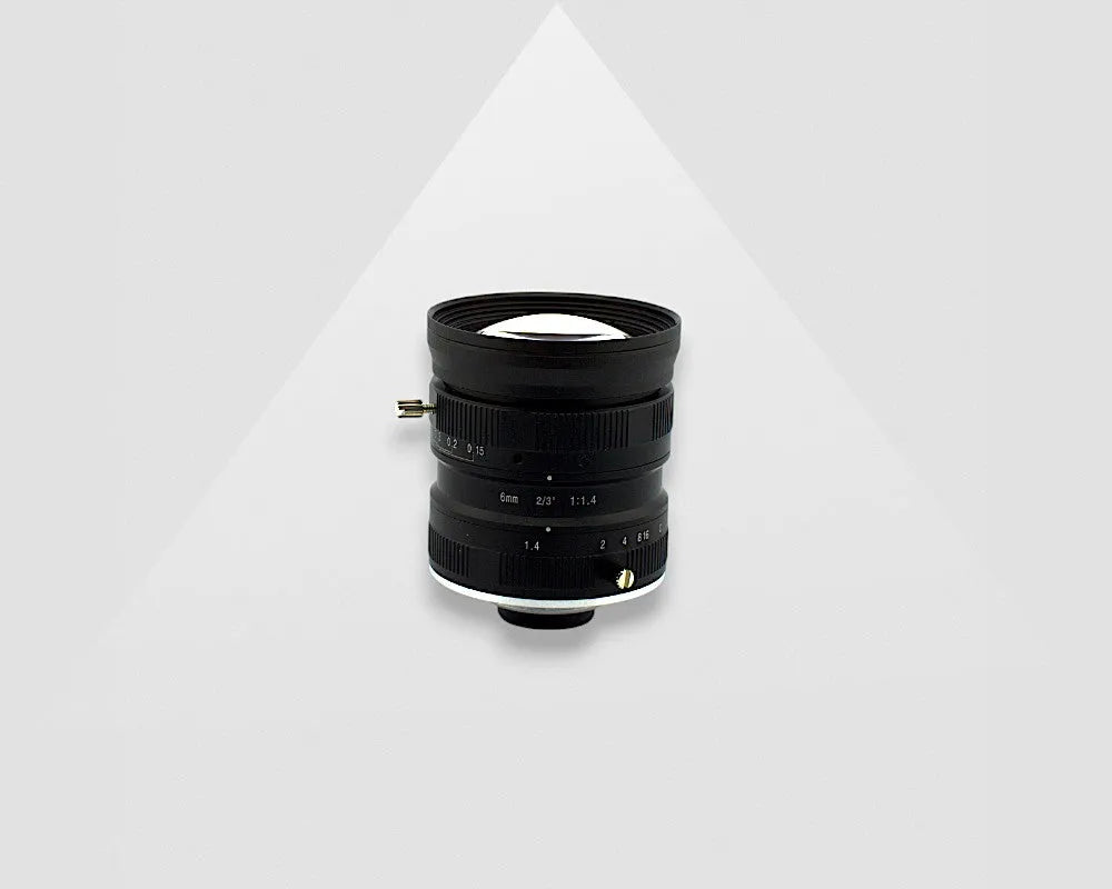 C-mount lens | 5MP | 6MM | F1.4| 2/3 INCH | NON DISTORTION