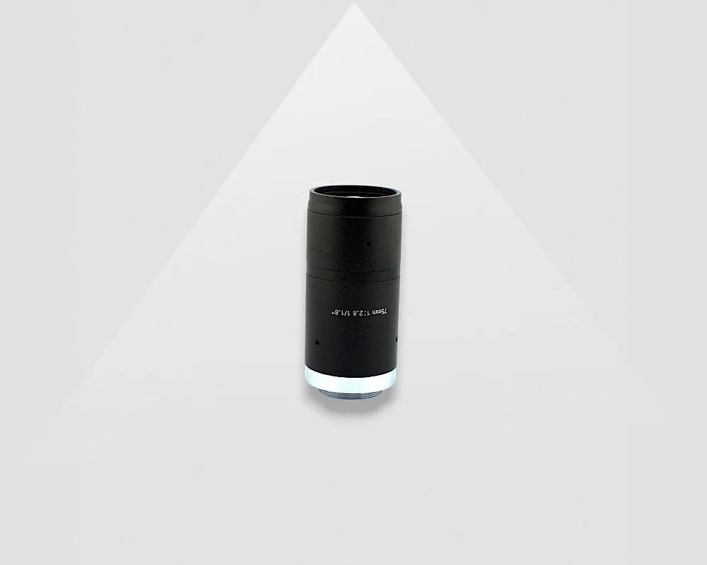 C-mount lens | 5MP | 75MM | F2.8| 1/1.8 INCH | NON DISTORTION