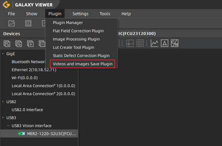 How to save images and videos with an industrial camera & Galaxy SDK